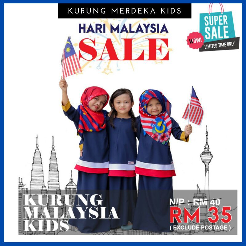 [MERDEKA SALE] KURUNG MERDEKA KIDS | NAK SAMBUT MERDEKA KAT SEKOLAH ...