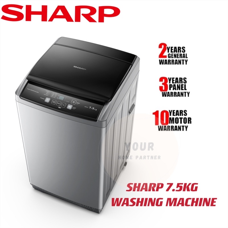 Sharp 7.5KG Fully Auto Washing Machine ES721X 7.5KG | Shopee Malaysia
