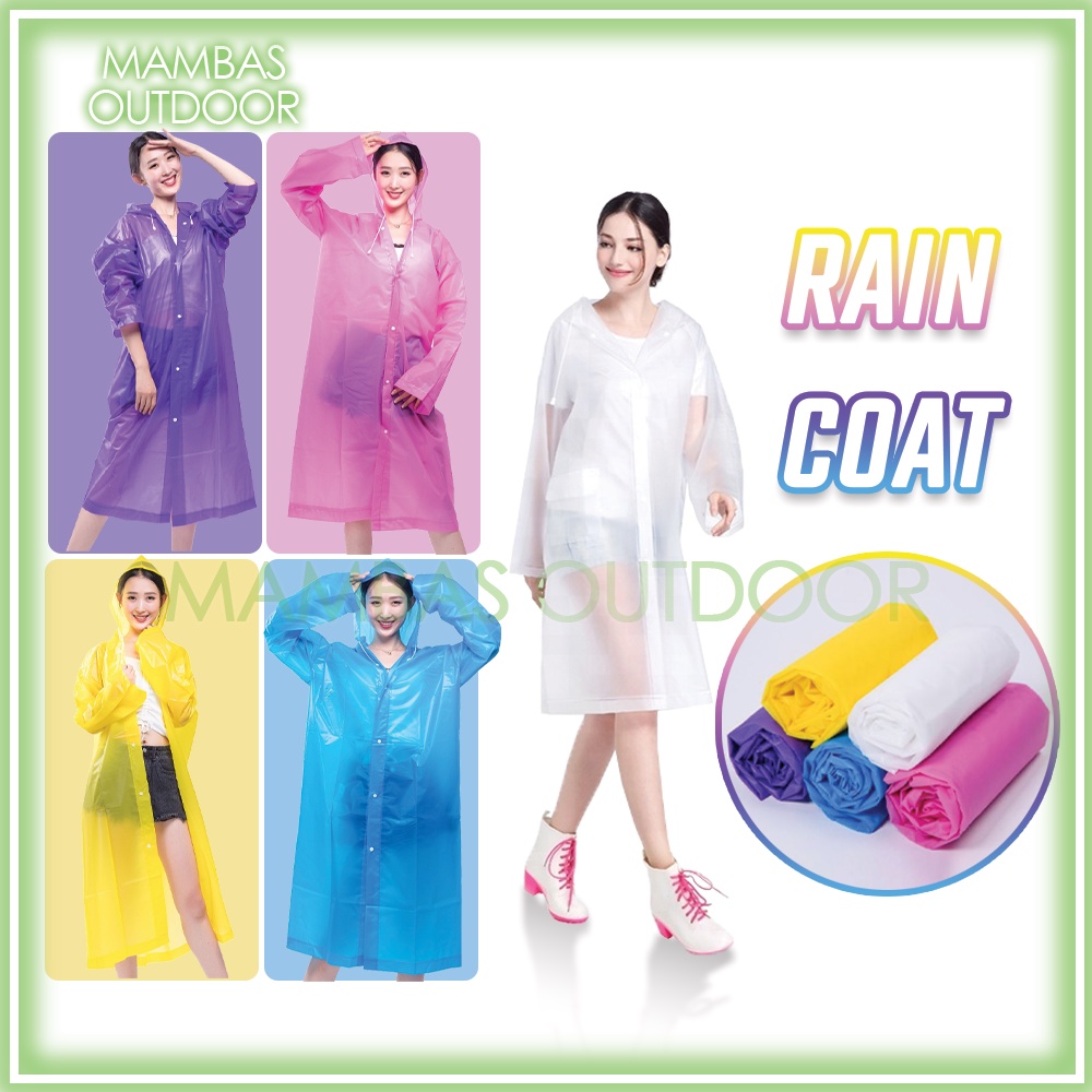 Rain Coat Thick Adult Unisex EVA Waterproof Eco Friendly Outdoor Travel ...