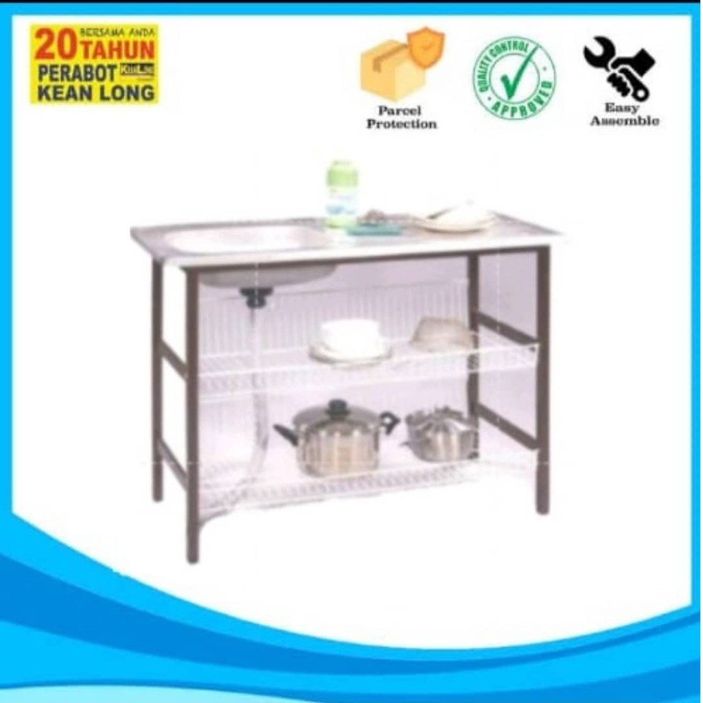 KLSB Rak sinki besi rendah/Rak besi/ metal rack/sink rack | Shopee Malaysia