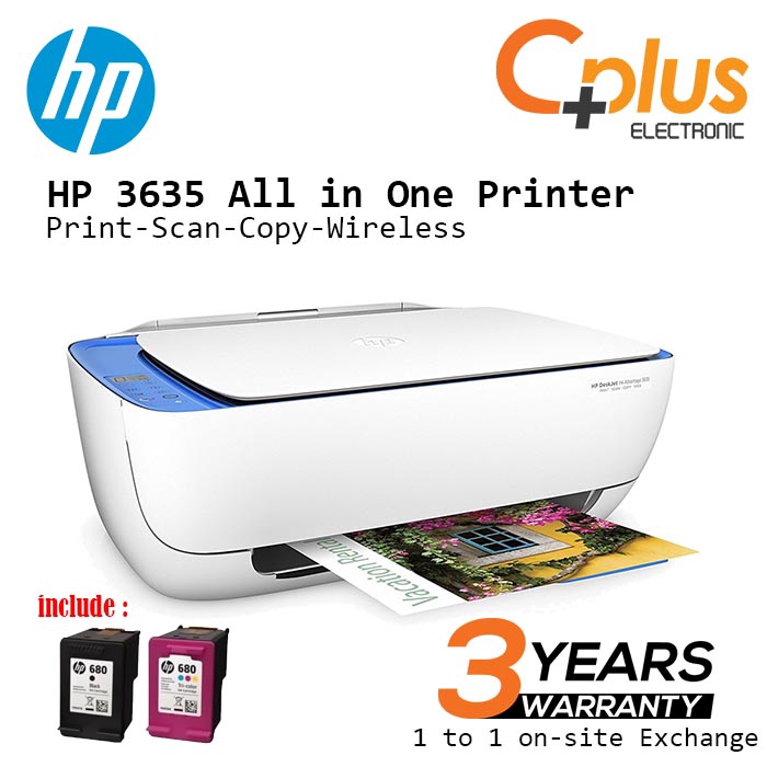 HP DeskJet Ink Advantage 3635 All-in-One Printer (Printer/Scan/Copy ...