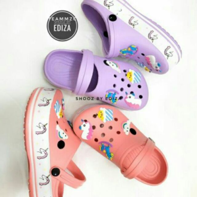 [READY STOCK] [UC1] Kasut style Crocs Unicorn Rainbow | Shopee Malaysia