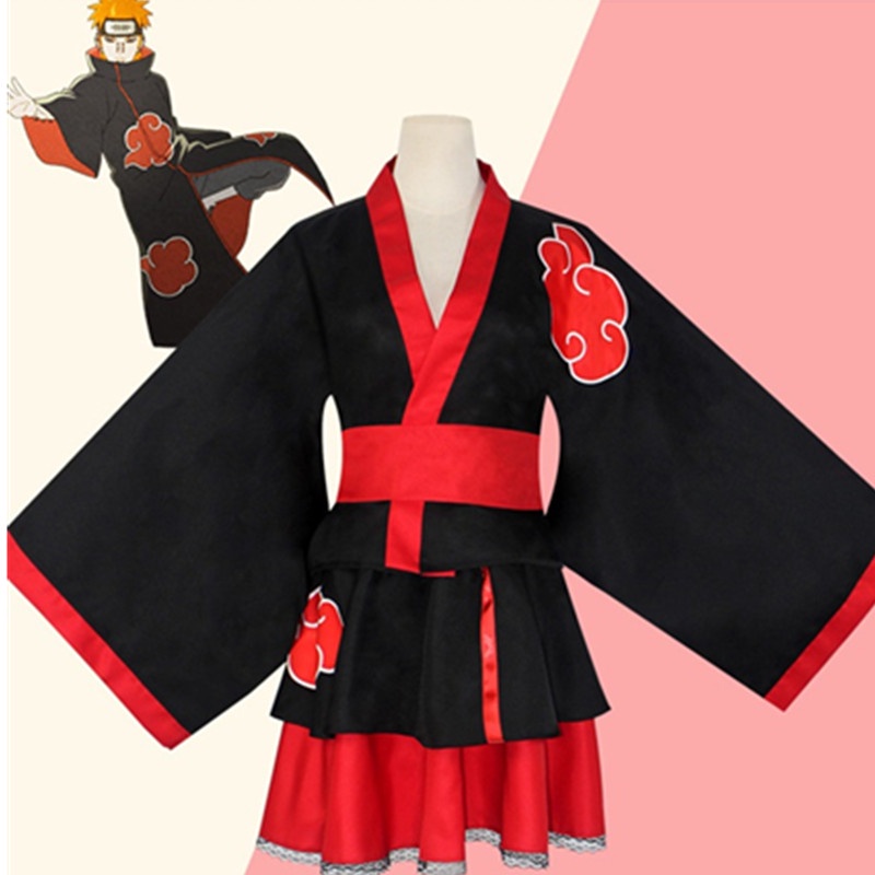 Anime Naruto Kimono Shippuden Uzumaki Akatsuki Japanese Kimono Lolita ...