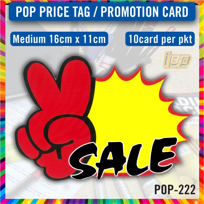 POP Price Tag Promotion Cards / Thumbs Up Pop Price Tags / Jualan Tag ...