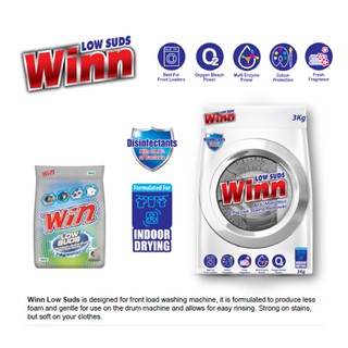 Winn Low Suds Detergent Powder 3kg | Shopee Malaysia