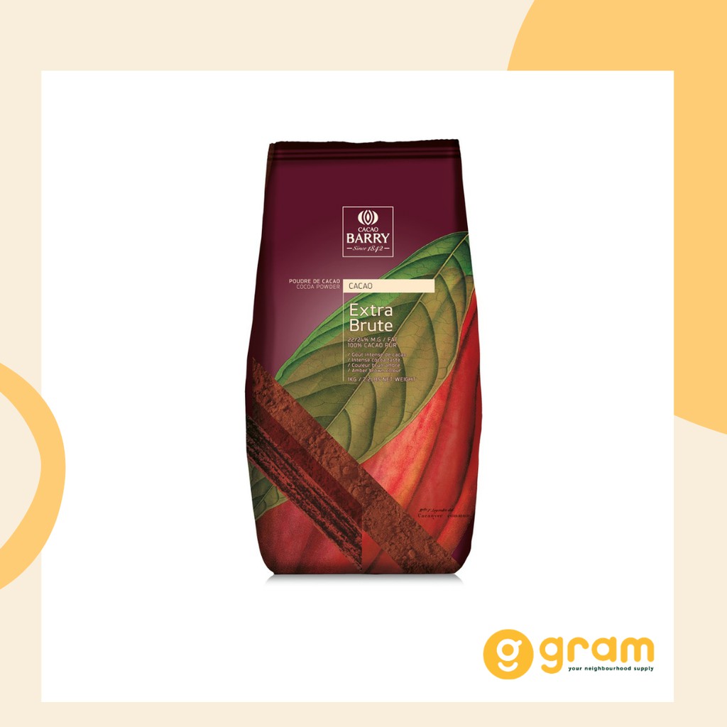 CACAO BARRY COCOA POWDER EXTRA BRUTE 100% 1KG (100% ORIGINAL & Ready ...