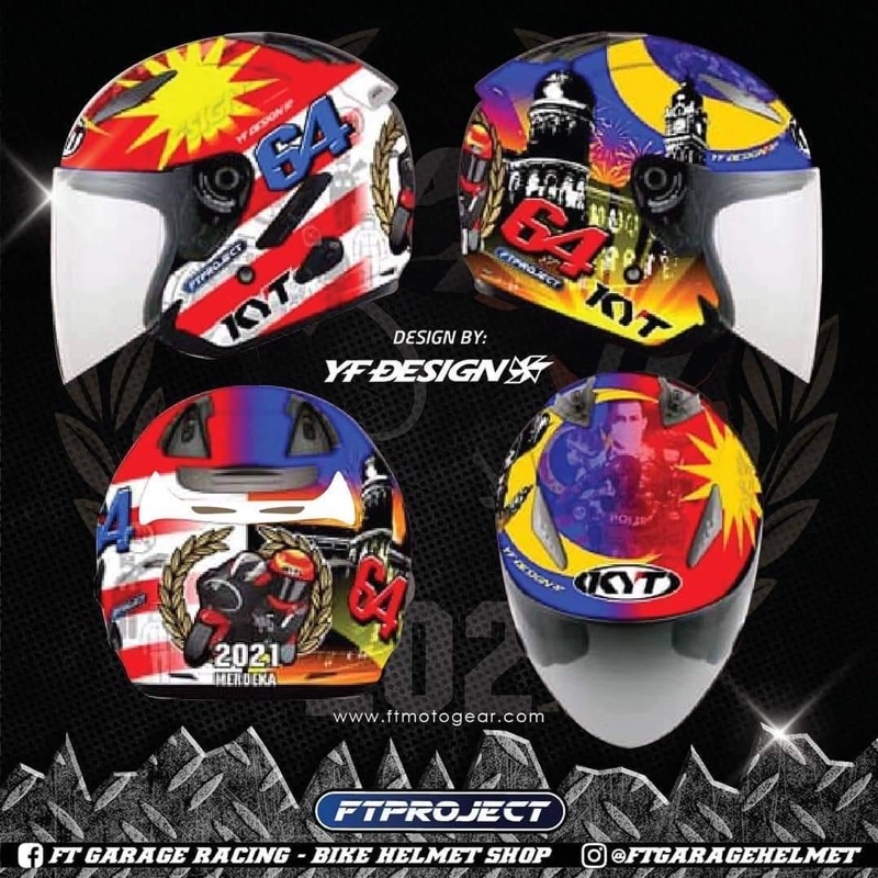 Helmet KYT MERDEKA 64 HELLCAT Design 2021 Limited Production Full set ...