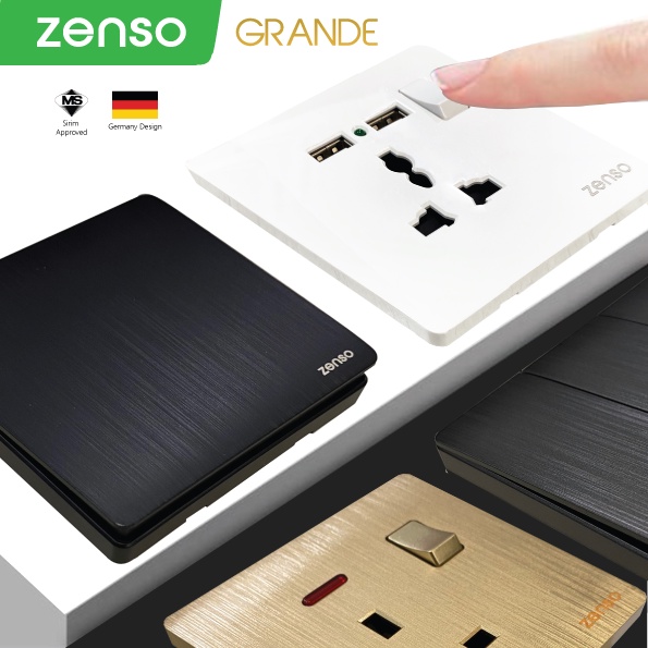 ZENSO switch - Grande White /Gold/ Hairline Black Switch Switches ...