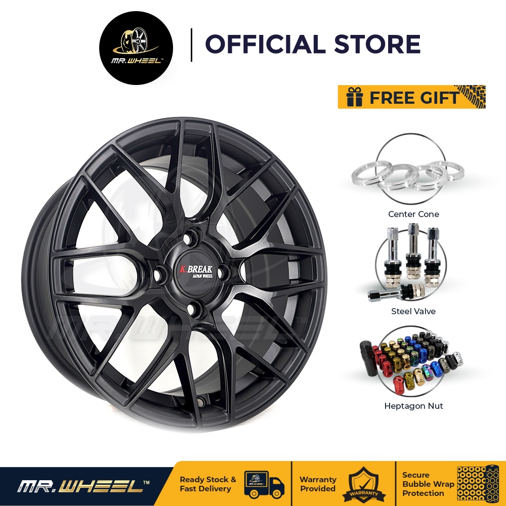 New Sport Rim VD06 15x7 4x100 ET40 15 inch Mr Wheel Myvi Bezza Axia Alza City Jazz Vios Yaris ...