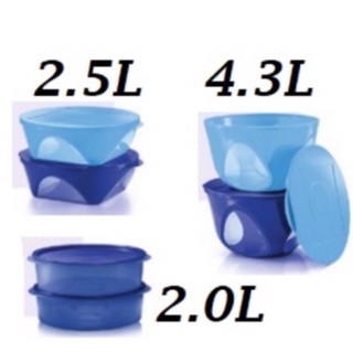 Tupperware Royale Blue Outdoor Dining Bowl | Shopee Malaysia