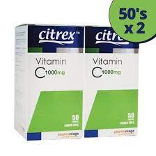 CITREX VITAMIN C 1000MG TABS SUGAR FREE 50S /50'sx2 EXP11/24 | Shopee ...