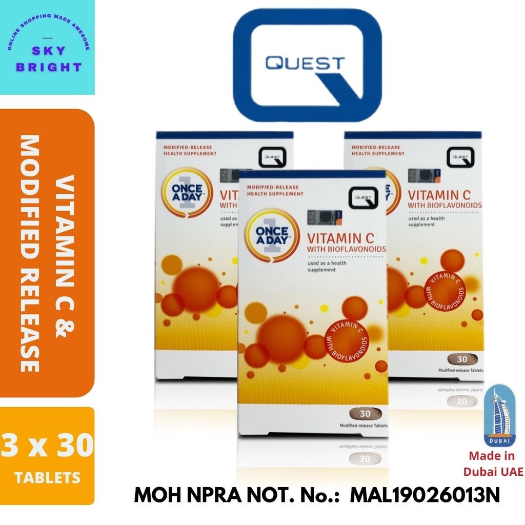 Quest OAD Vitamin C 1000mg with Citrus Bioflavonoid | Modified Target ...