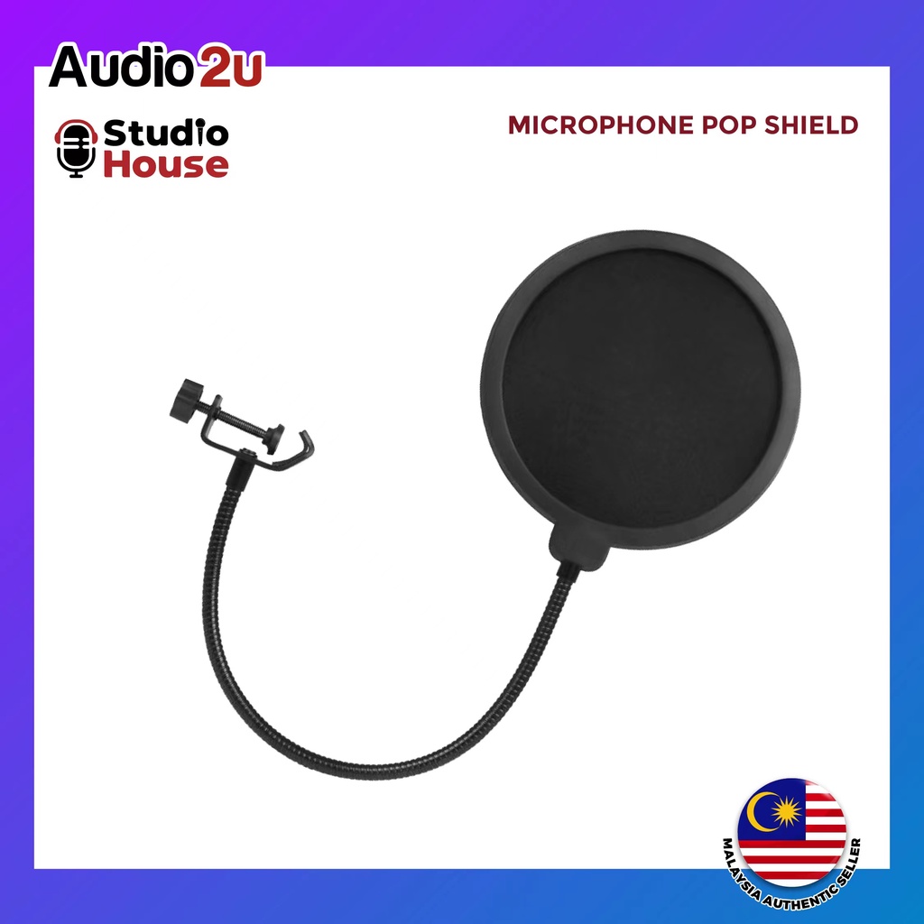 Microphone Recording Studio Pop Filter Pop Shield Double Layer | Shopee ...