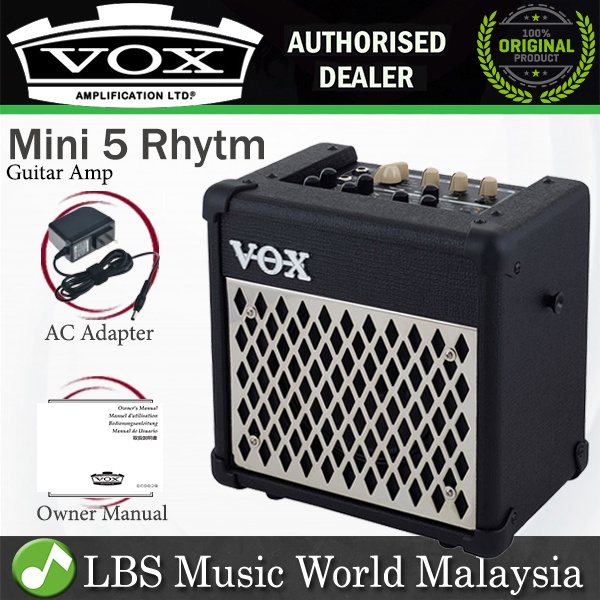 Vox Mini 5 Rhythm 5 Watt 1 Channel Portable Amp Amplifier Guitar ...