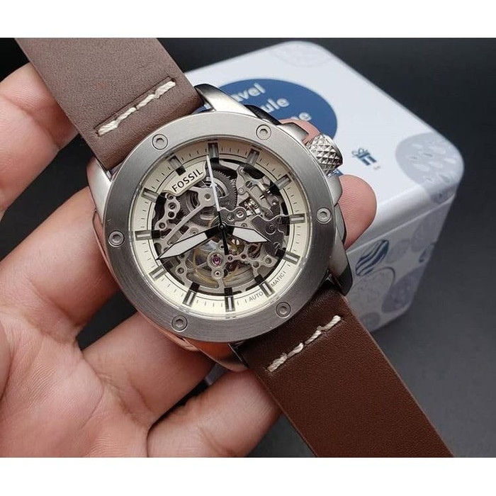 Fossil ME3083 Automatic Watch Leather Brown | atelier-yuwa.ciao.jp
