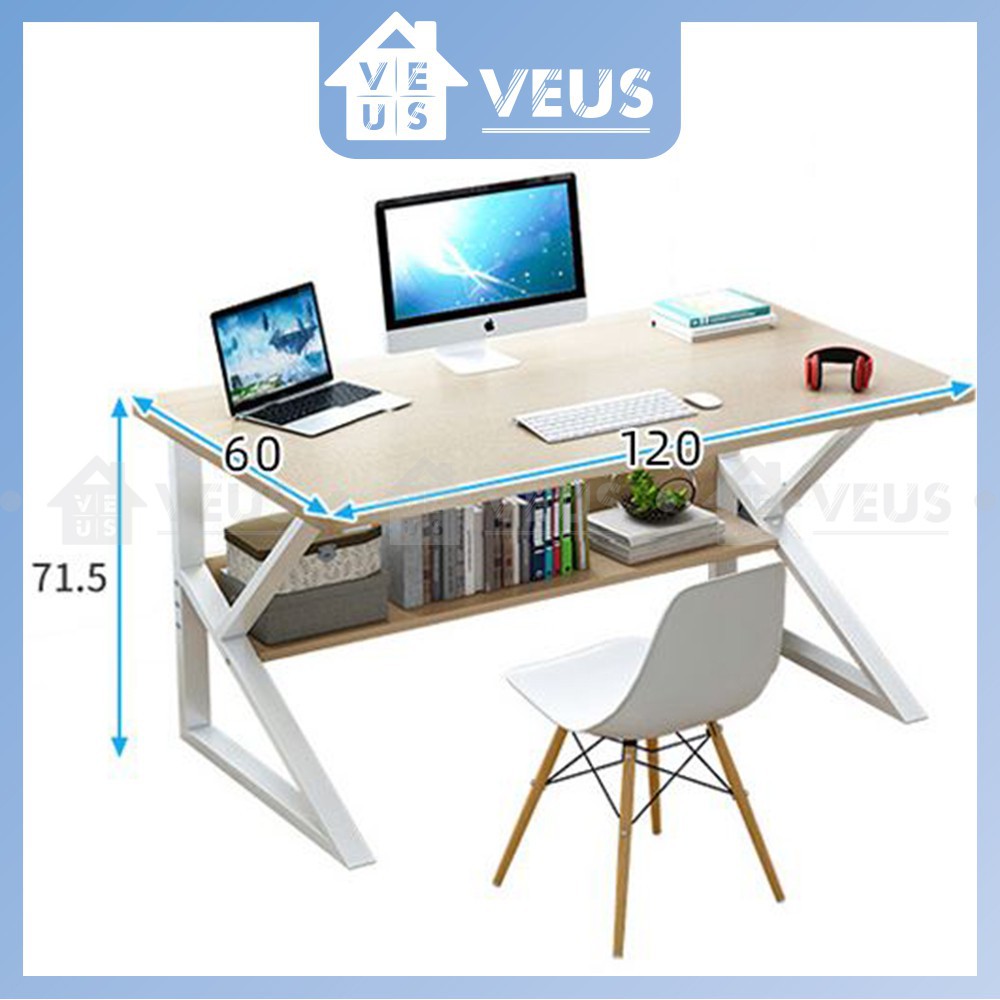 Meja belajar study table.study desk table Veus PC Laptop Table ...