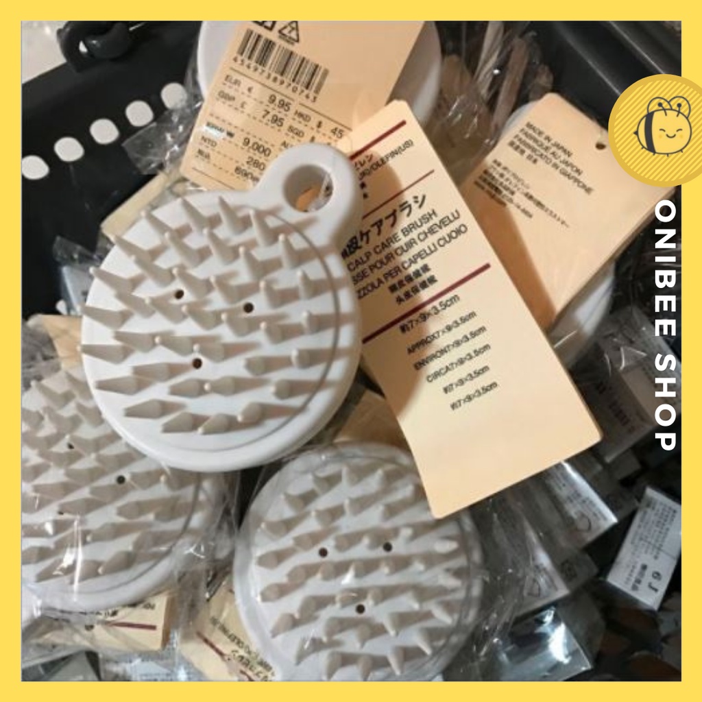 Muji Soft Silicone Head Body Shampoo Scalp Massage Brush Comb Hair ...