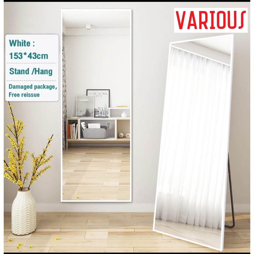 (READY STOCK) STANDING MIRROR WITH WHEEL MIRROR STAND CERMIN BERDIRI ...