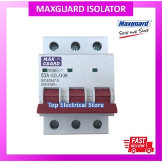 MAXGUARD ISOLATOR 2P 3P 63A 100A SWITCH / MAIN SWITCH | Shopee Malaysia
