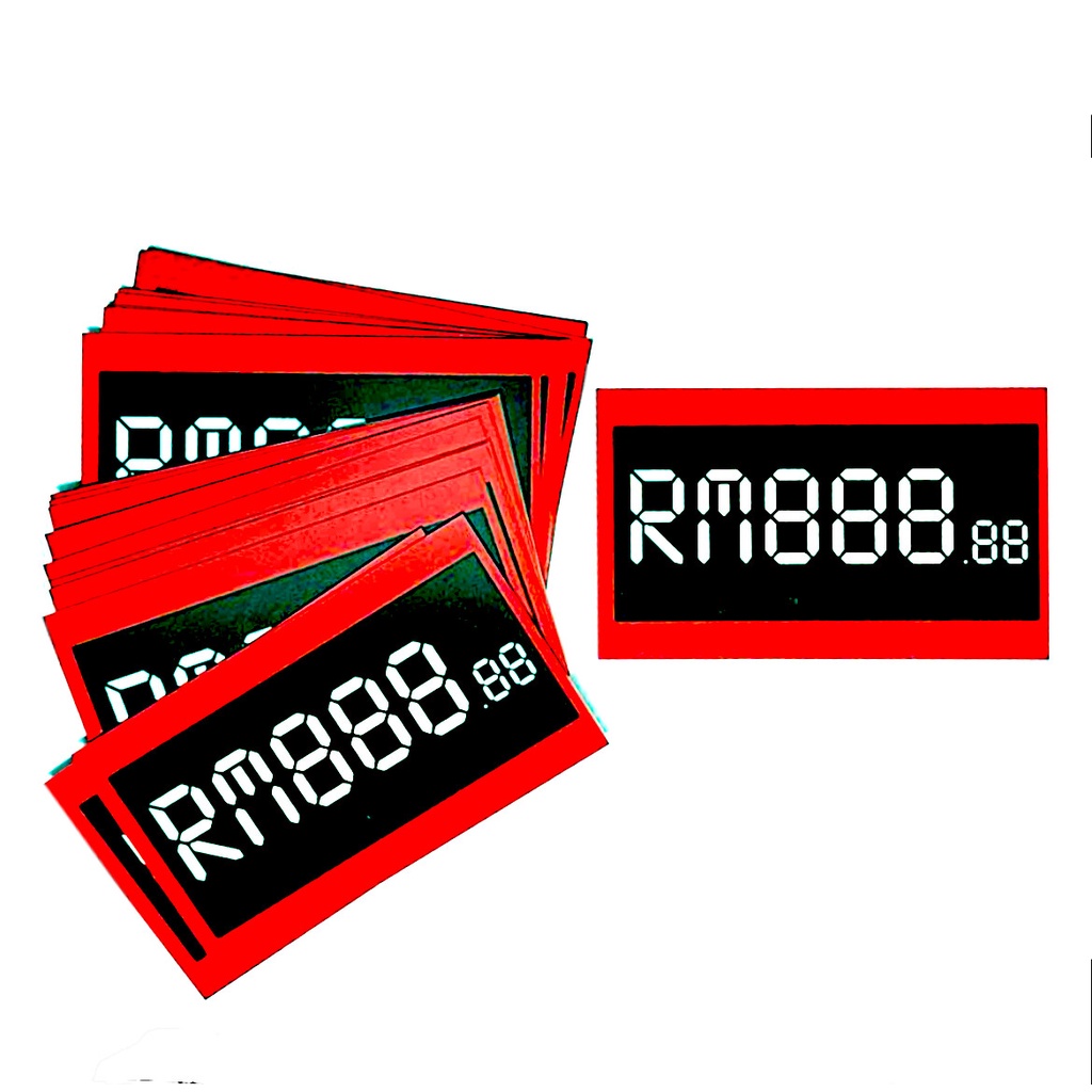 3 digit price tag / DIY card price Tag / custom price tag card / Tanda ...