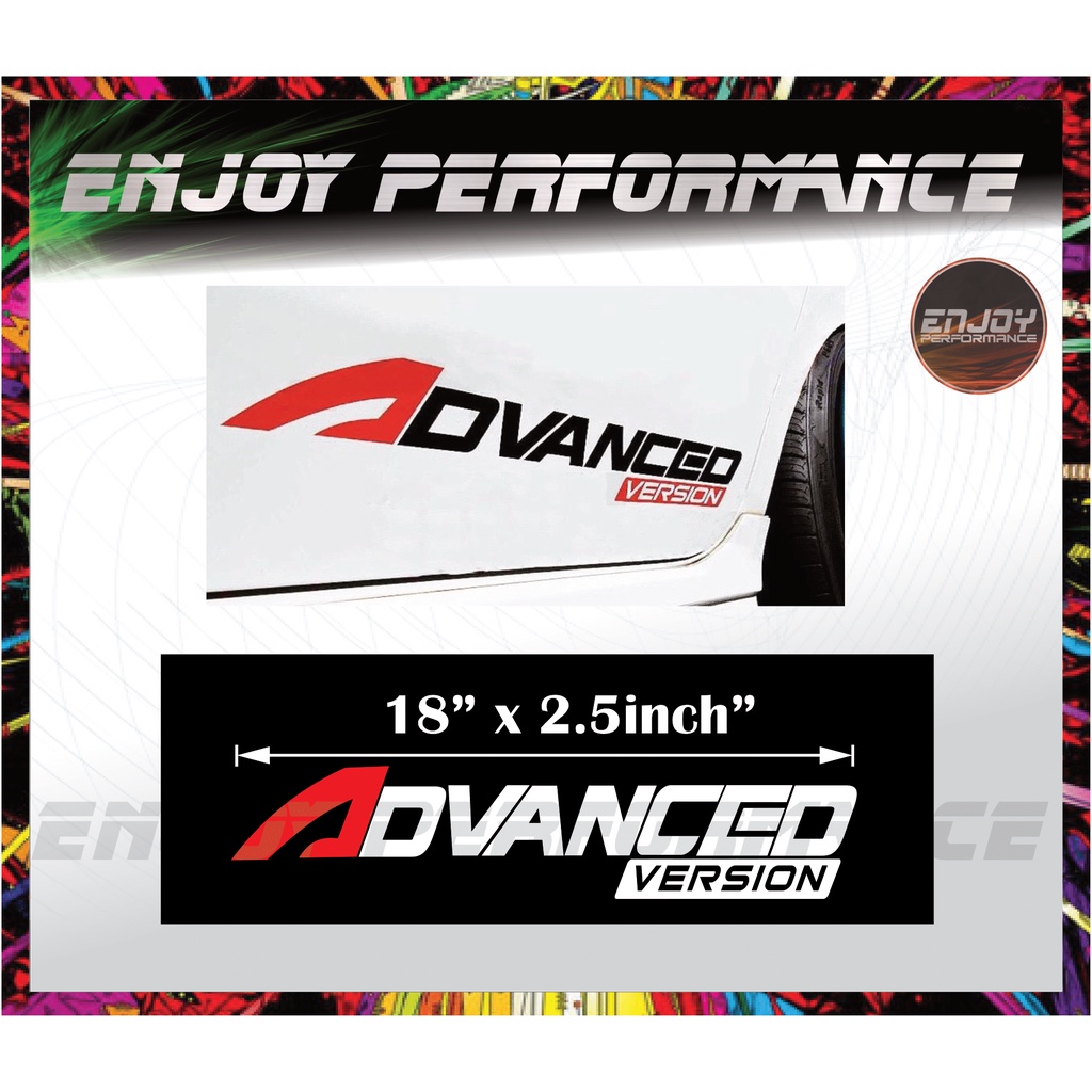 (2pcs) ADVANCED VERSION Sticker Cars Cutting Vinly Decals | Shopee Malaysia