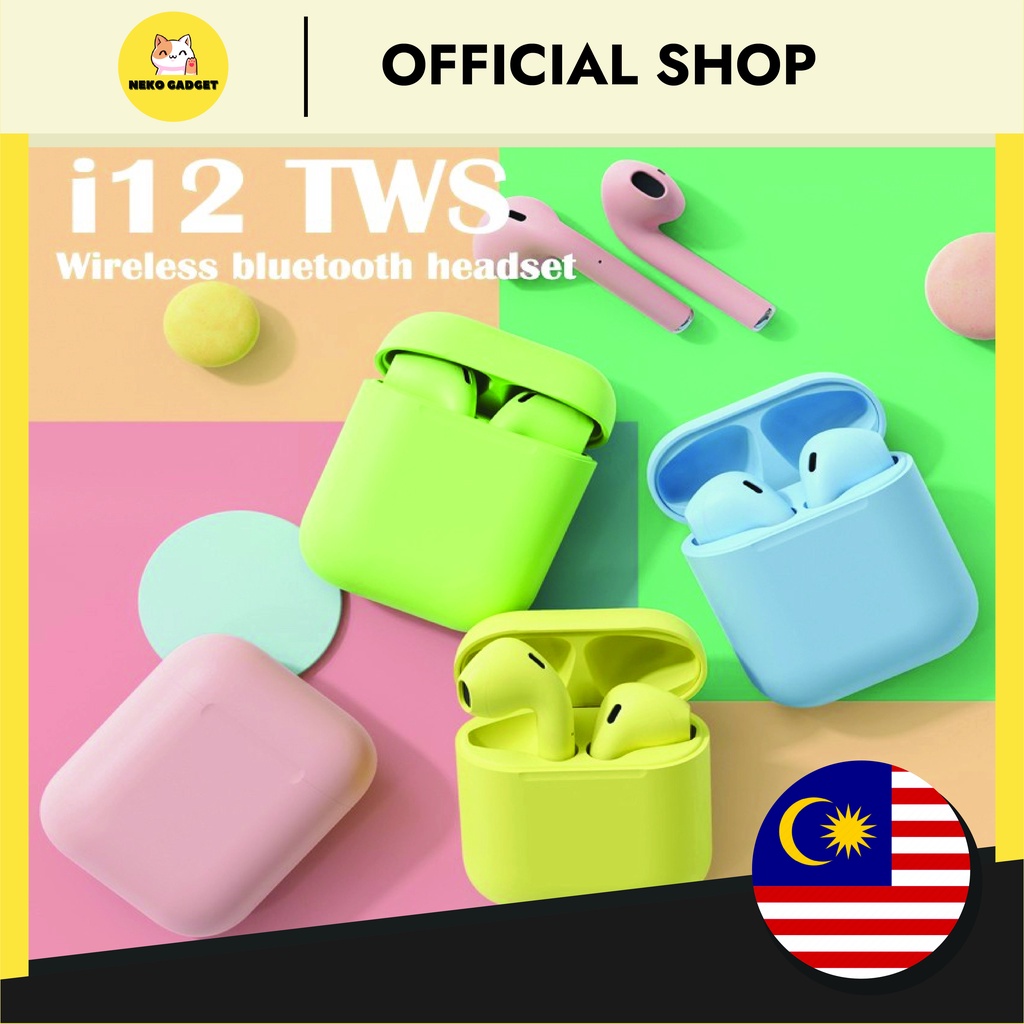 Macaron inPods 12 TWS Bluetooth Earphone Wireless Earbuds TWS Stereo ...