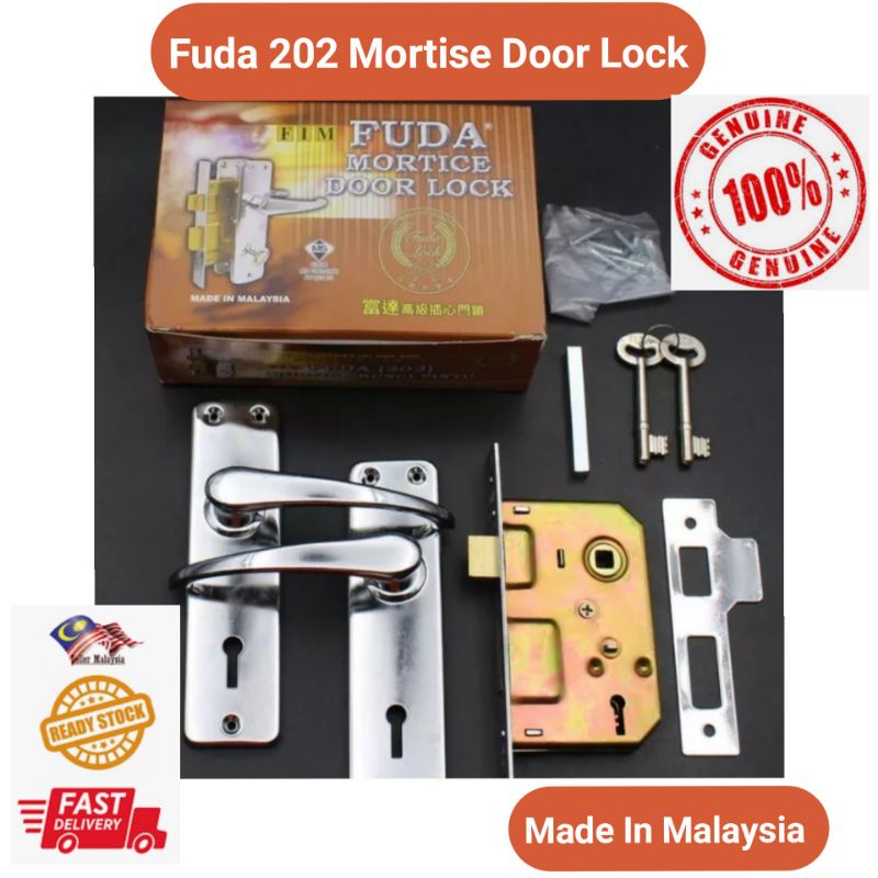 [100% Original] FUDA Mortise Lock 2-Level Mortise Grill Door 2 Lever ...
