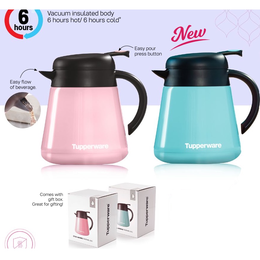 Tupperware Cool Warmie Thermal Jug 800ml with Gift Box | Shopee Malaysia