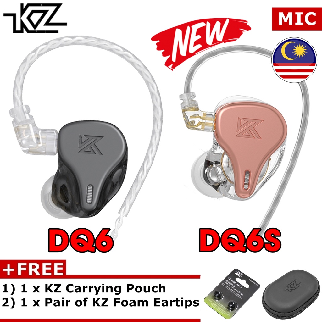 KZ x HBB DQ6S & DQ6 [3-Driver] Super Bass HiFi Earphones Earbuds In-Ear Monitor Noise Cancelling ...