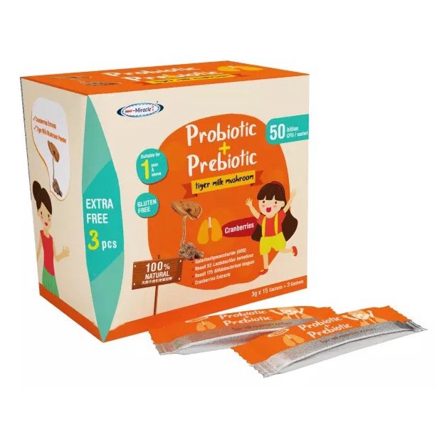 MHP MIRACLE Probiotic + Prebiotic - Cranberries (Tiger Milk Mushroom ...