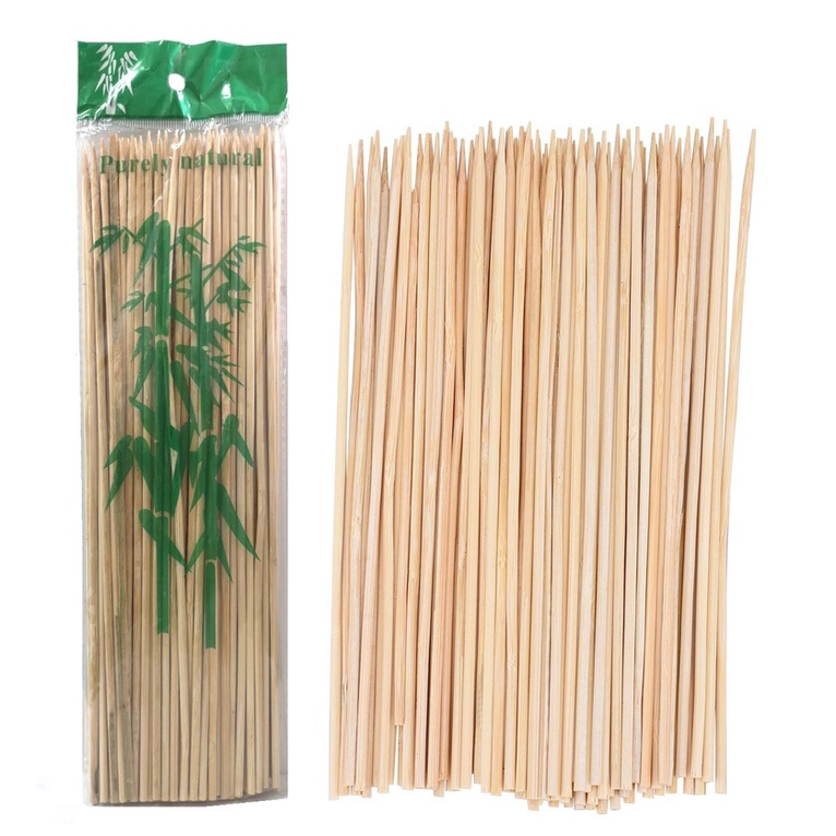( Ready Stock ) 40pcs Bamboo Skewers Stick 15cm / 30cm Batang Lidi ...