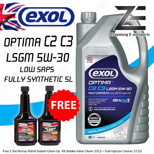 EXOL OPTIMA C2 C3 LSGM 5W30 Low SAPS Fully Synthetic Engine Oil 5L M490 ... EXOL OPTIMA C2 C3 LSGM 5W30 Low SAPS Fully Synthetic Engine Oil 5L M490 ...