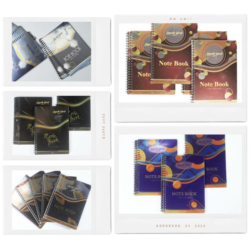 Buku Notebook A5 70gsm 50 pages BS7005 Ring Book 3 in 1 Spiral Buku ...