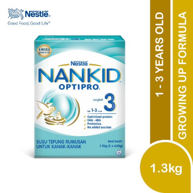 Nestle NANKID OPTIPRO Stage 3 (1.3kg ) | Shopee Malaysia