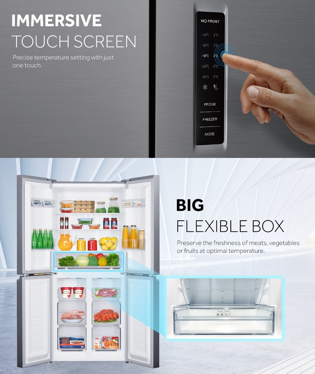 Haier 4 Door Inverter Refrigerator Glass Door Multi Door Twins Inverter ...