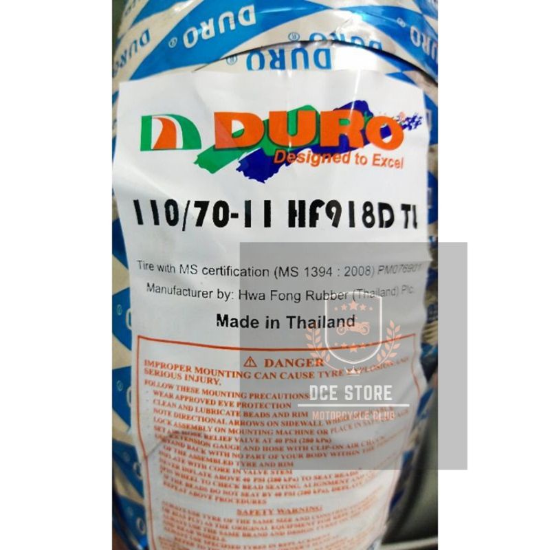 DURO TAYAR THAILAND VESPA LX150 110/70-11 SCOOTER VESPA PIRRELLI DUNLOP ...