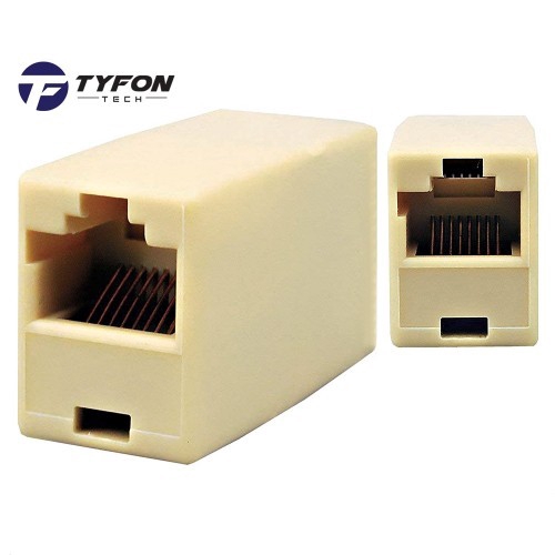 High Quality RJ45 Network Cable Joint Extend Connector Coupler (White ...