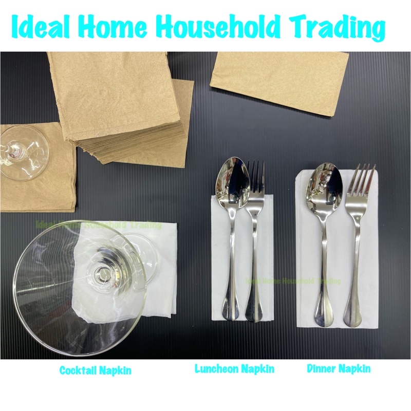 Dinner Napkin Tissue / 2ply / White or Kraft | Shopee Malaysia