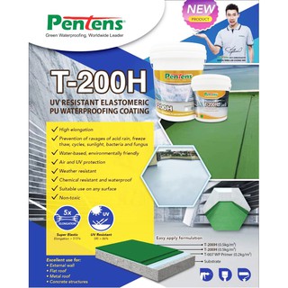 PENTENS T-200H UV Resistant Elastomeric Waterproofing Coating '4.5KG ...