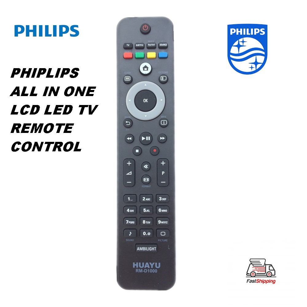 PHILIPS LCD / LED TV REPLACEMENT REMOTE CONTROL HUAYU (RM-D1000) | Shopee Malaysia