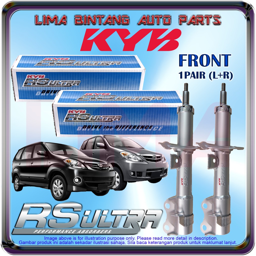 ( 1Pair ) Toyota Avanza F601 , F602 , 1.3 1.5 Front Shock Absorber Heavy Duty RS ULTRA KAYABA ...