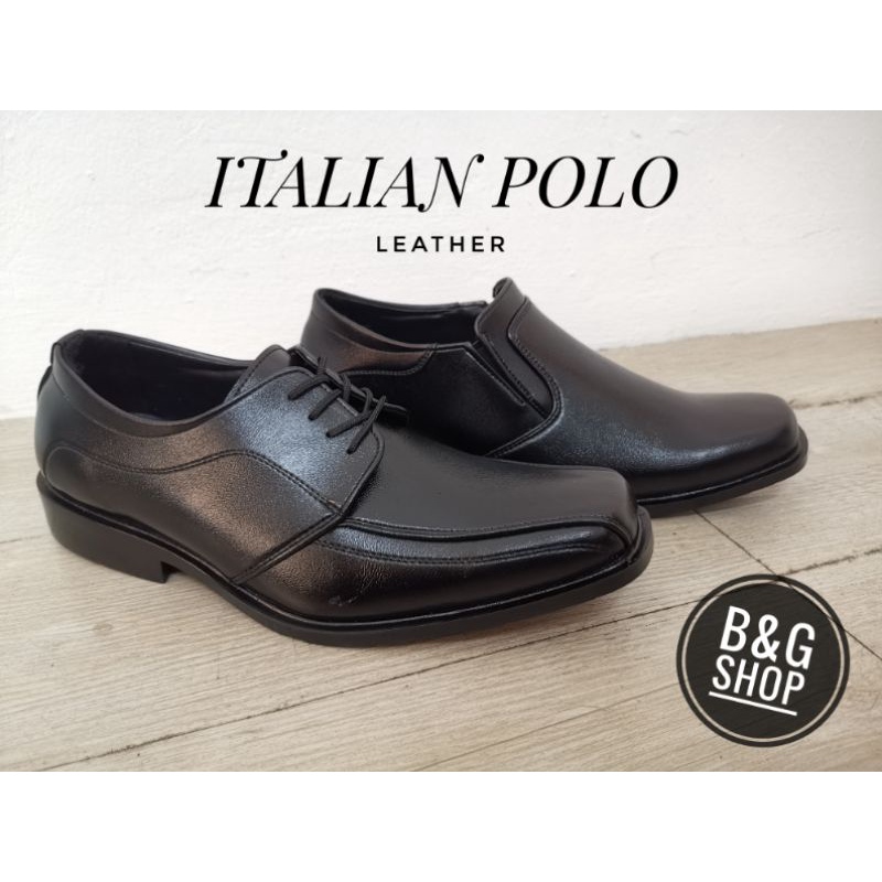 Italian Polo Leather Men Formal Working Shoes Kasut Kerja Lelaki Office ...