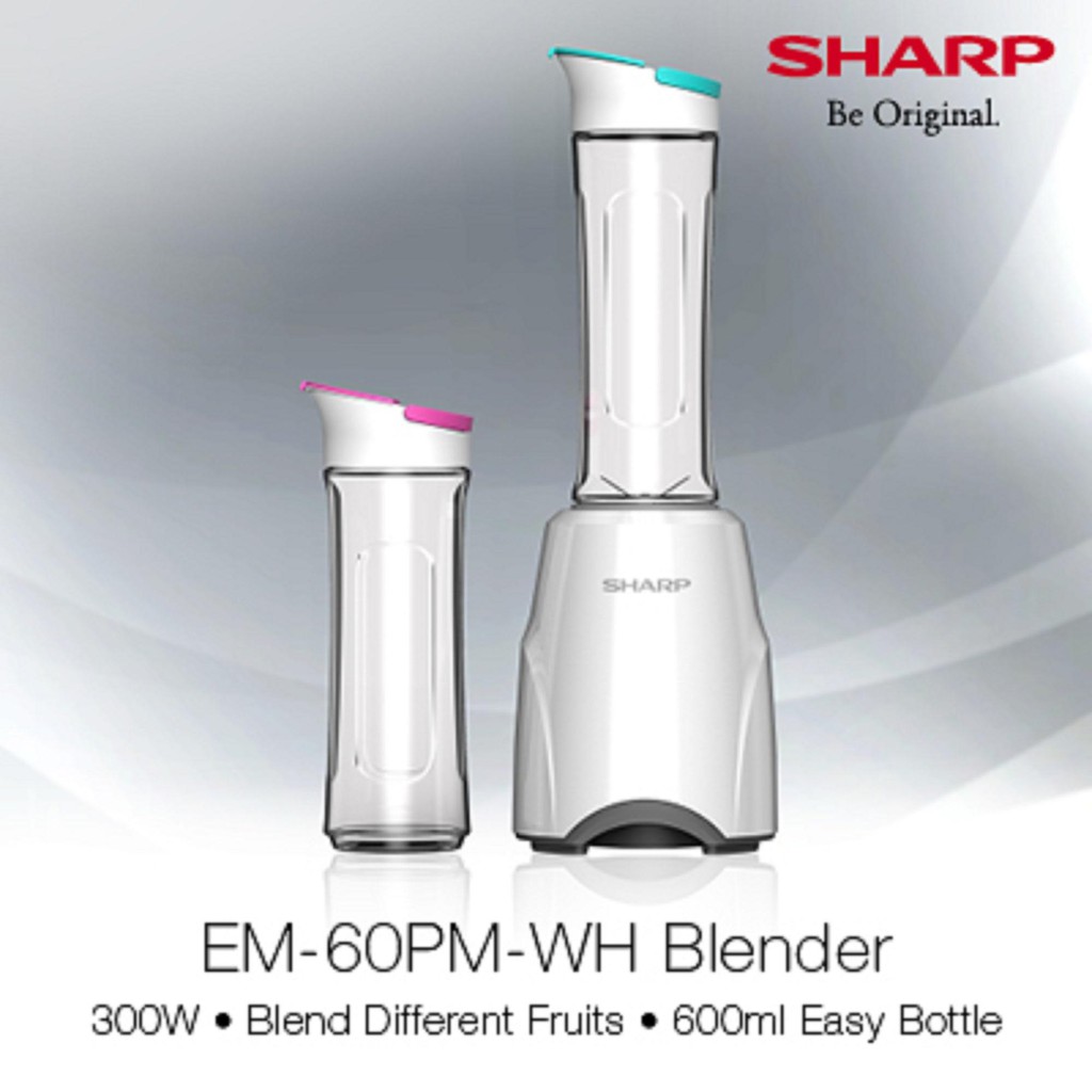 Sharp EM60PMWH Personal Blender | Sport Blender | EM-60PM-WH | Shopee ...