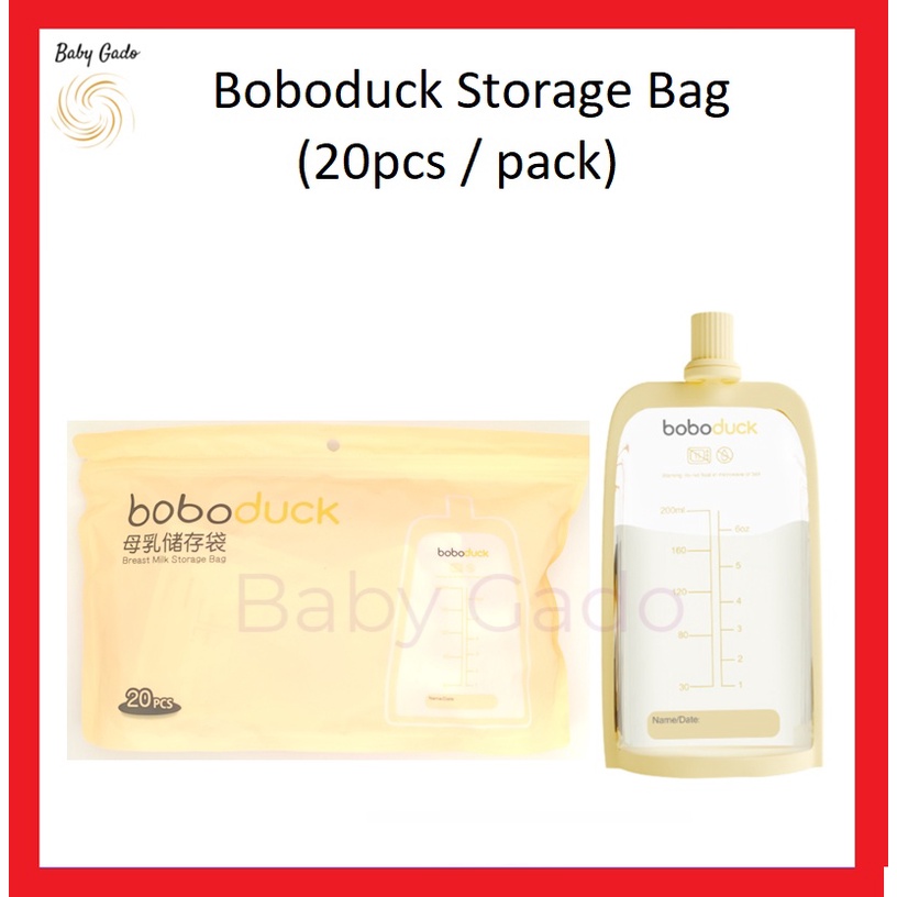 Boboduck Breastmilk Breast Milk Storage Bag 7oz / 200 ml (20pcs ...
