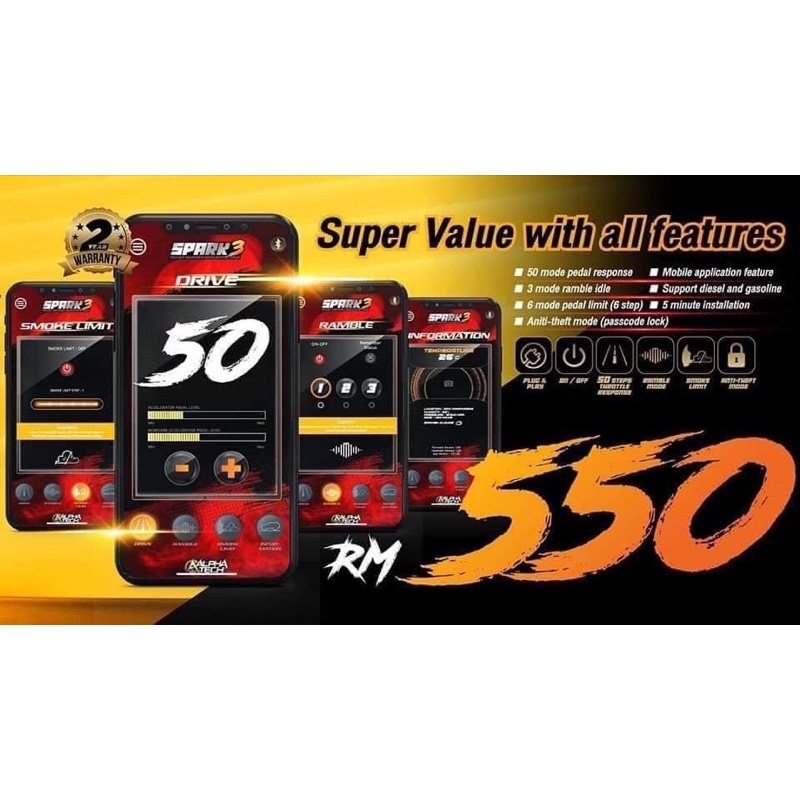 ALPHA TECH SPARK 3 THROTTLE CONTROL TRITON PAJERO SPORT MIRAGE ATTRAGE ...