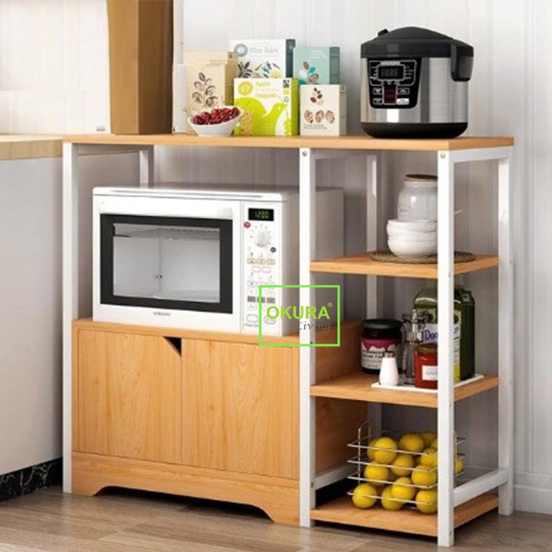 OKURA Multipurpose Kitchen Rack Kitchen Shelf Home Living Microwave ...