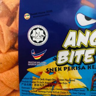 D-Jack 1kg Angry Bite Cone Shape Snacks Cheese Flavour Makanan Ringan ...