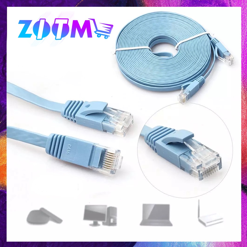 10M/15M/40M/50M CAT6 PREMIUM ETHERNET NETWORK FLAT CABLE LAN | Shopee Malaysia