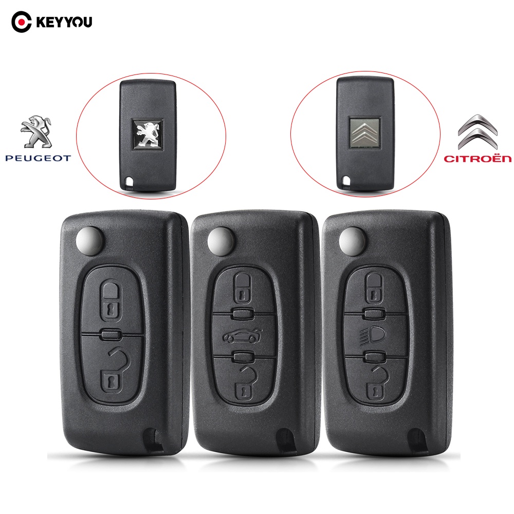 Peugeot remote control key shell 207 307 308 407 607 807 Citroen c2 c3 ...