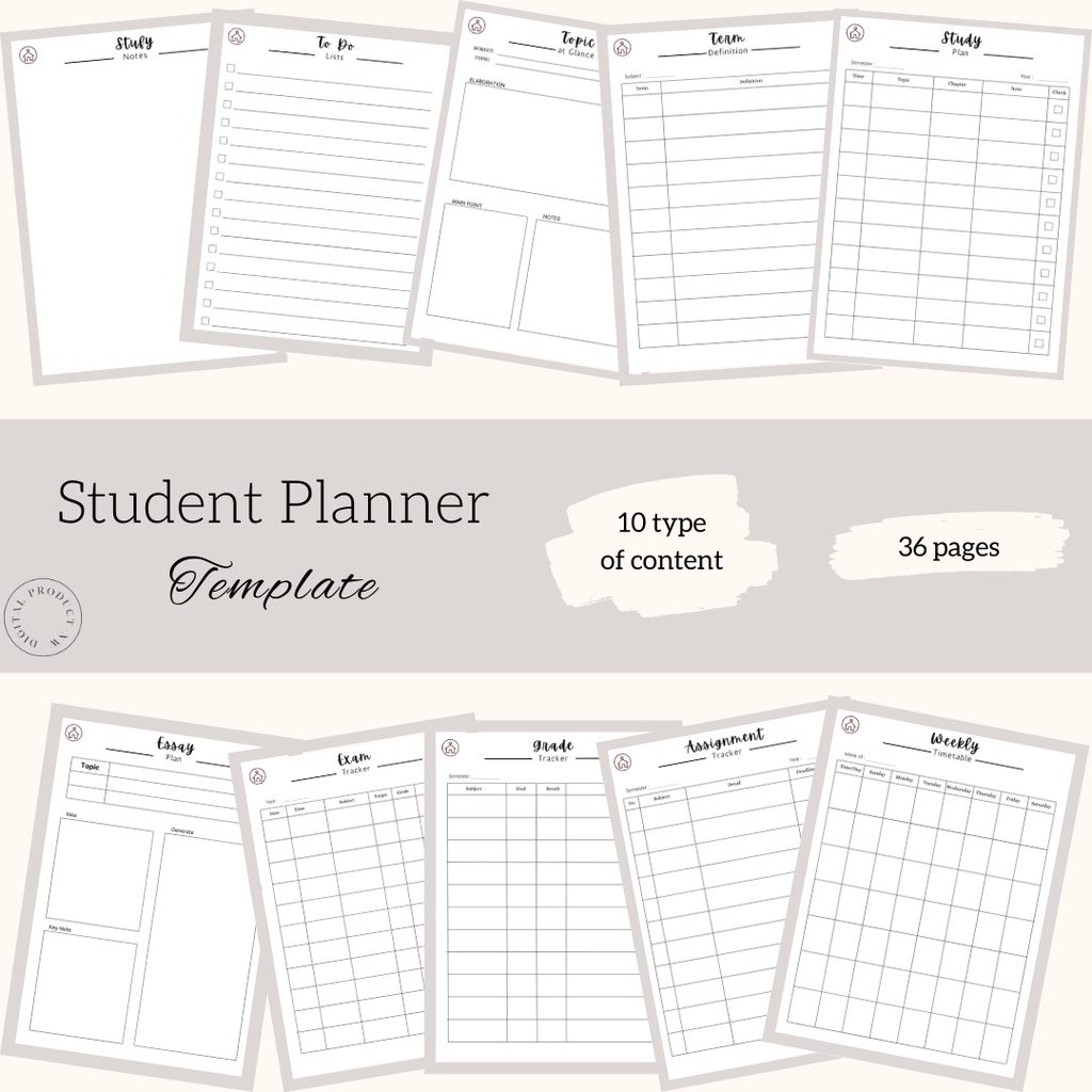 Student Planner Template Essay Study Planner Weekly Timetable ...